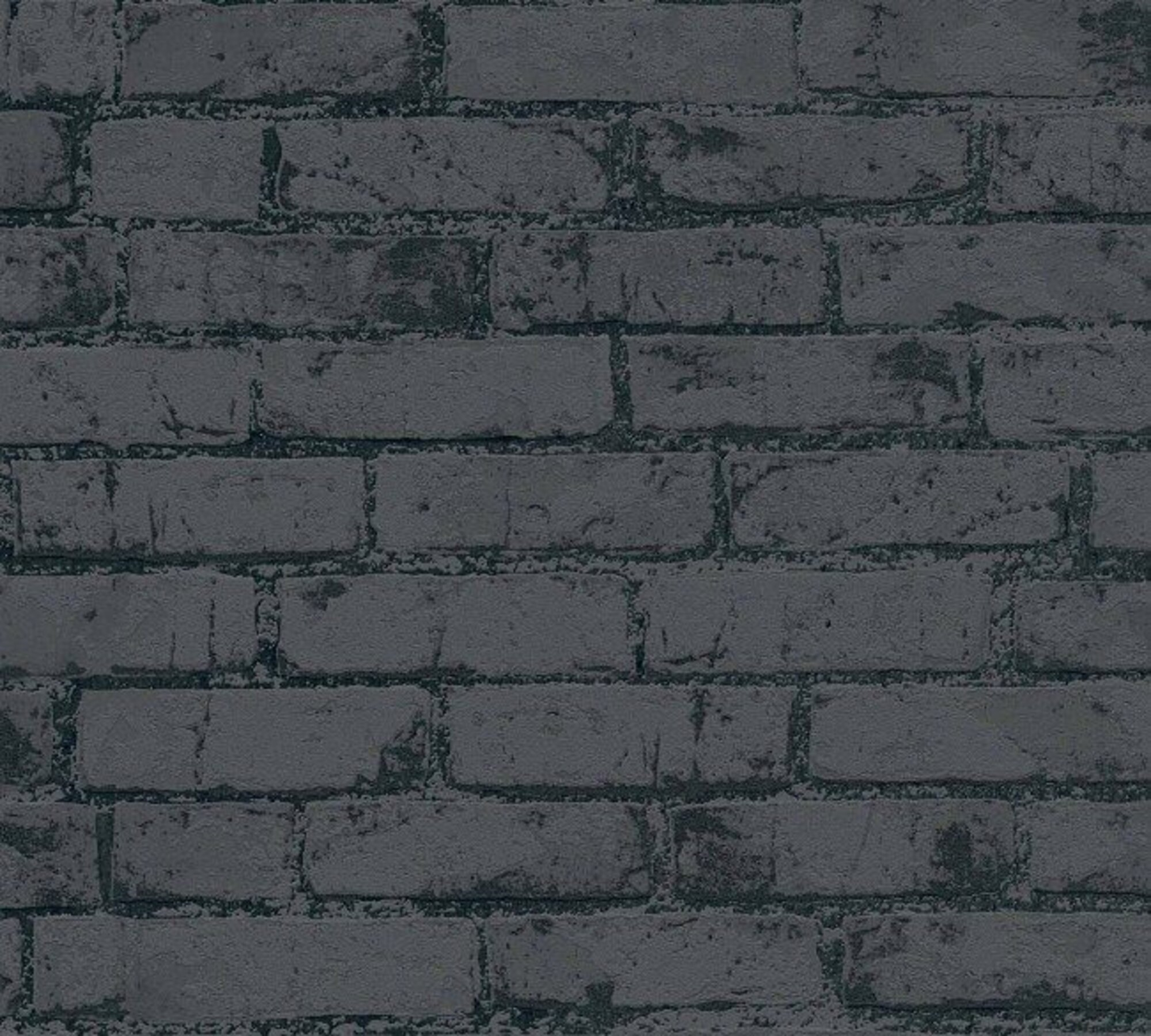 Koksgrå/sort murstenstapet - Køb tapet med mørkegrå mursten