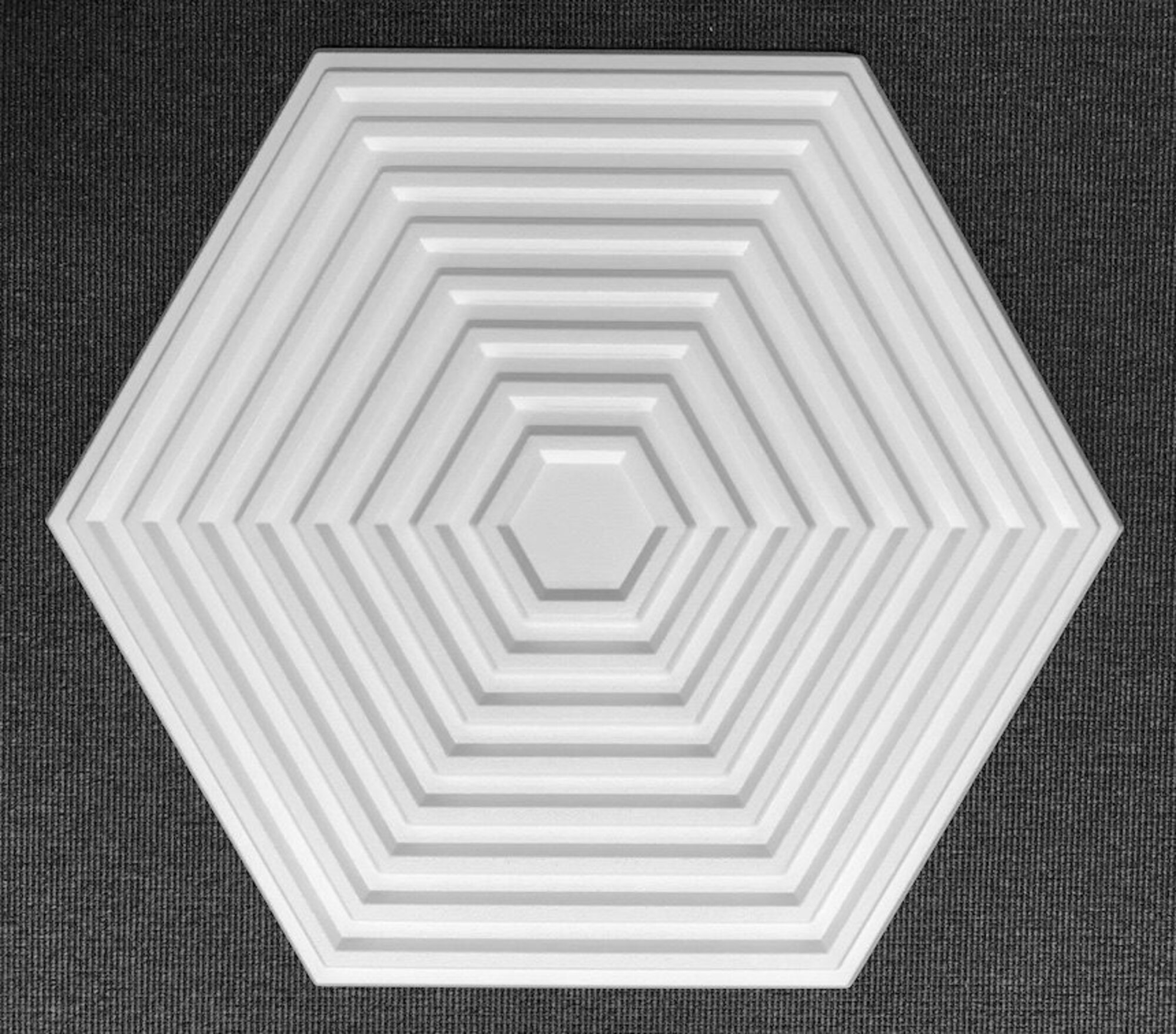 Sekskantet stuk rosette med lige linjer Ø60cm. - Køb billig flamingo ...