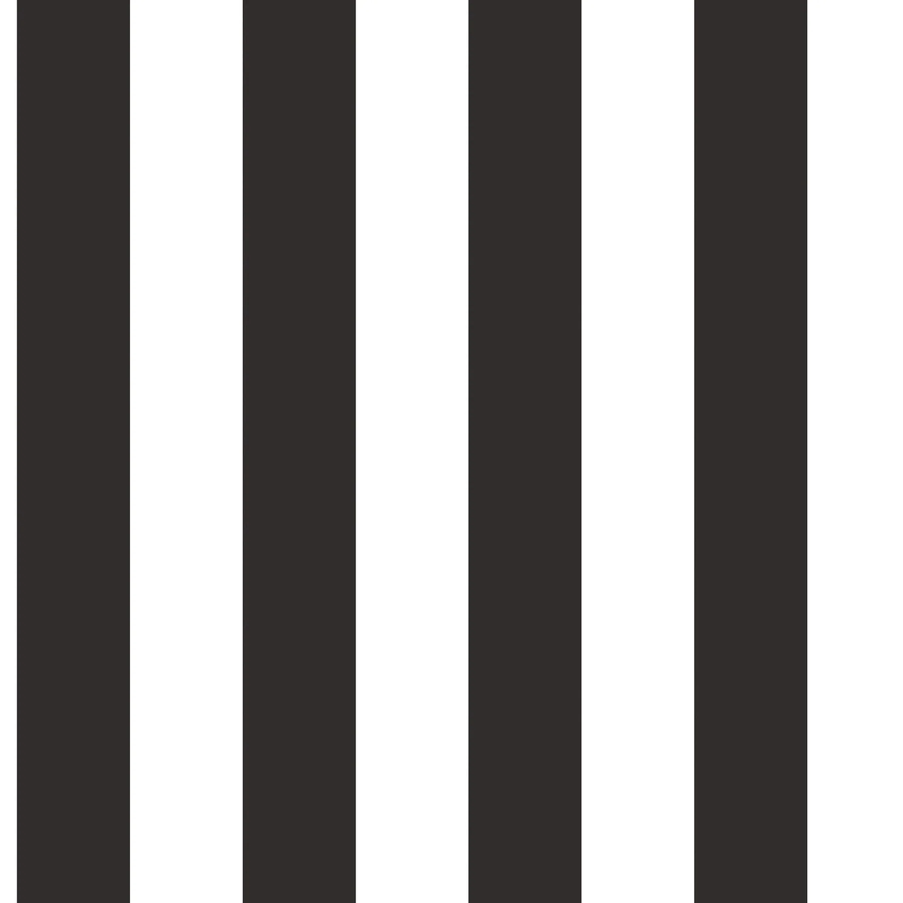 Sort og hvid stribet tapet | Køb flot tapet med sort-hvide striber