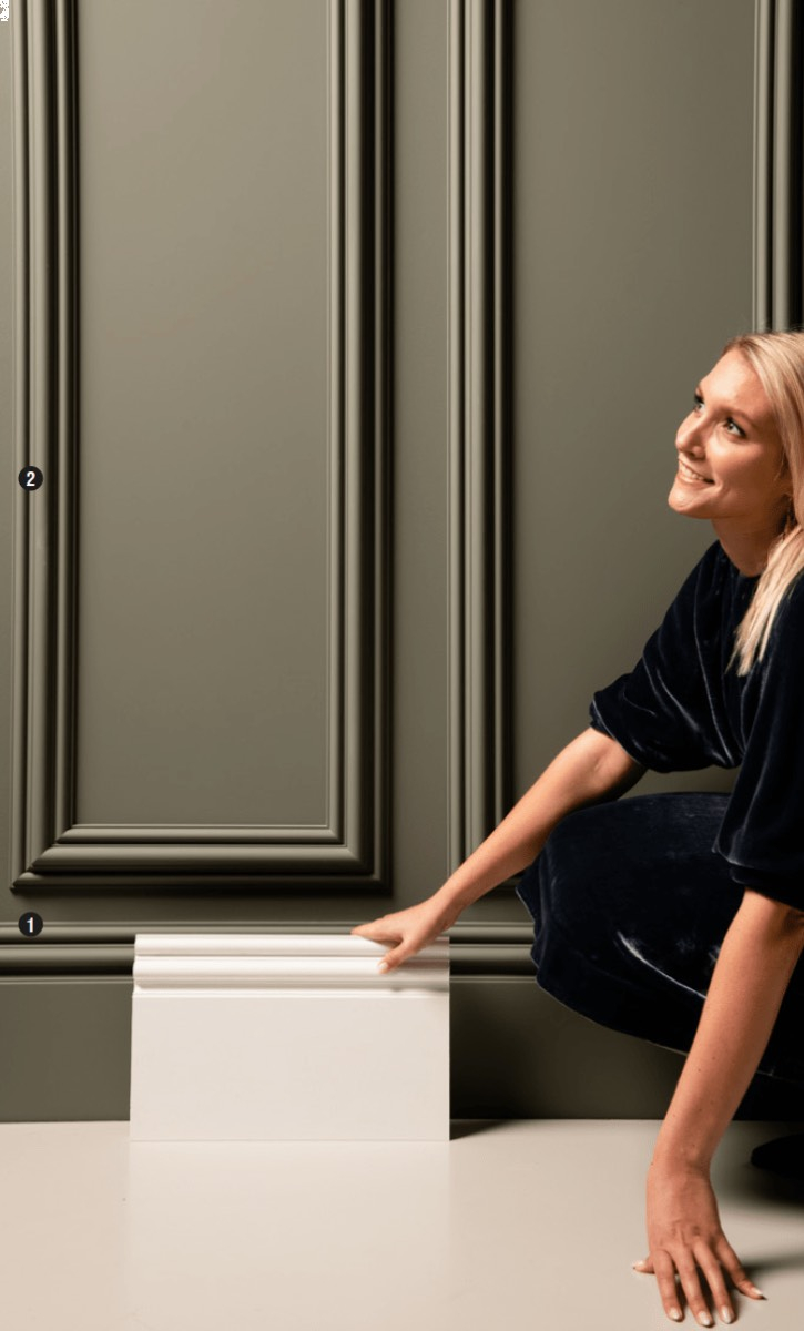 Høj Herskabelig almue fodpanel med ledningsskjul Køb her